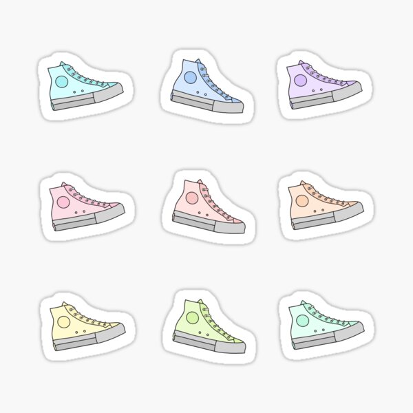 "Pack of cute shoes" Sticker for Sale by Pastel-PaletteD | Redbubble