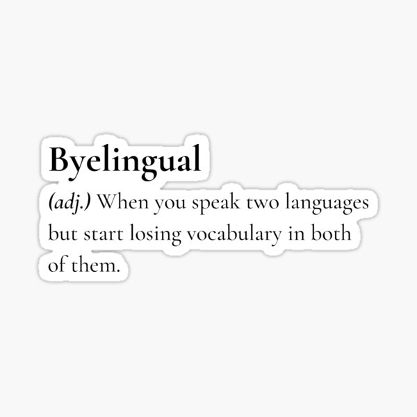 "Language mix-up " Sticker for Sale by Al-Moe | Redbubble