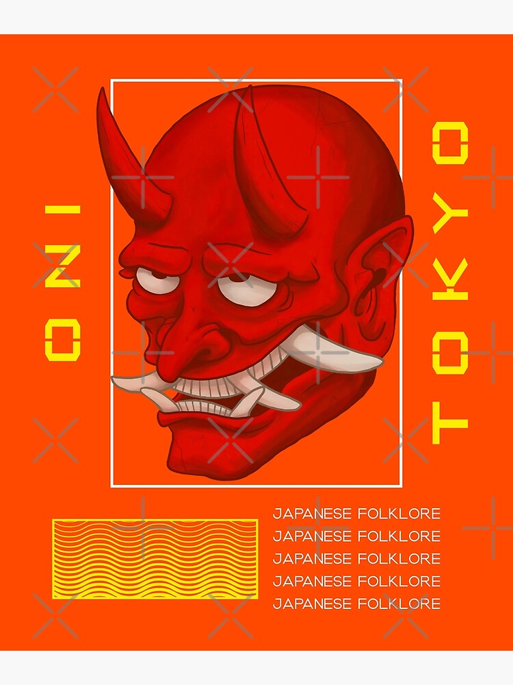 "Japanese folklore Red Oni" Poster for Sale by kcaandwu | Redbubble
