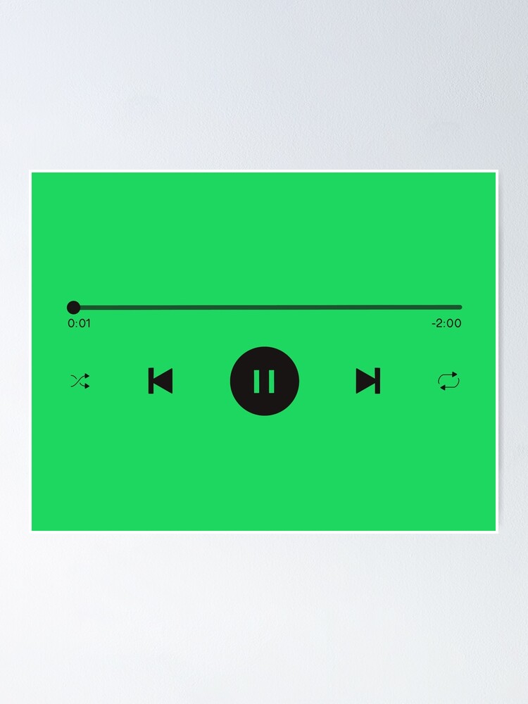 "Spotify Play Bar" Poster for Sale by SketchSisters | Redbubble