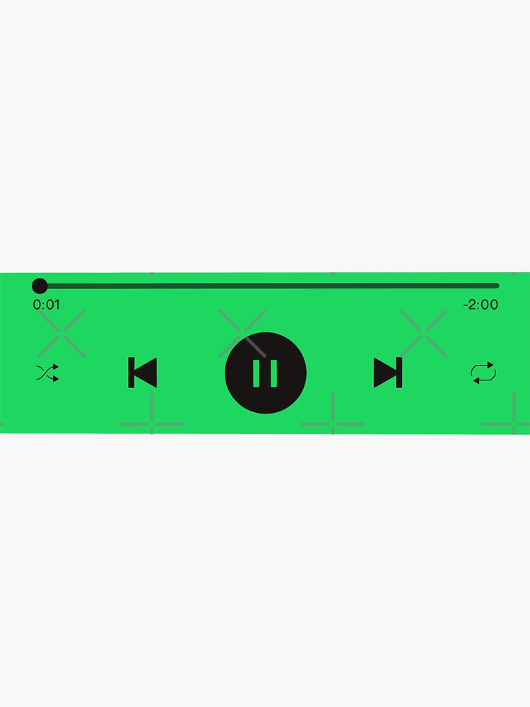 "Spotify Play Bar" Sticker for Sale by SketchSisters | Redbubble