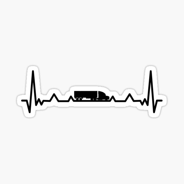 "Truck Lorry Heartbeat Heart frequency" Sticker by lsvds | Redbubble