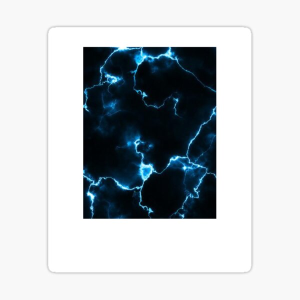 "Blue lightning" Sticker for Sale by TishortS | Redbubble