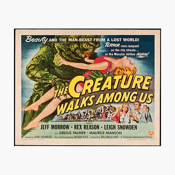 Lámina fotográfica «¡La criatura camina entre nosotros! - Cartel de la ...