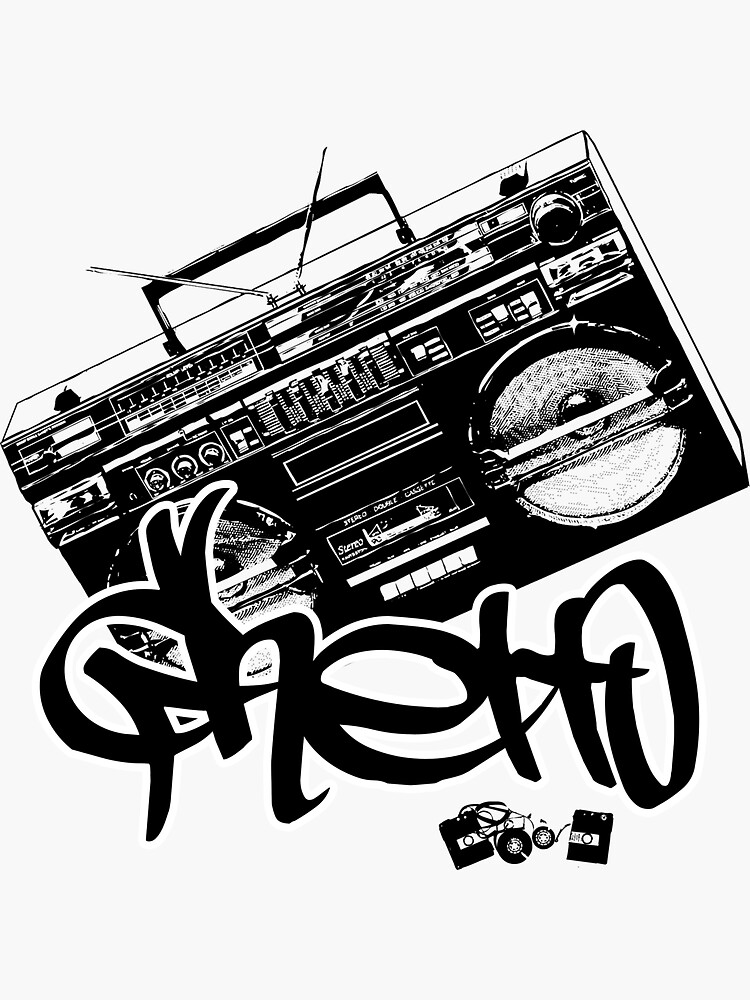 "Ghetto Blaster " Sticker for Sale by raneman | Redbubble