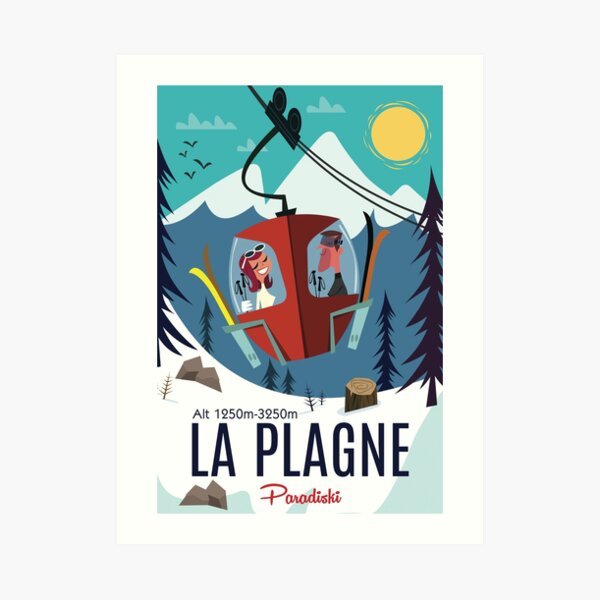 "La Plagne poster" Art Print for Sale by GAGodel | Redbubble