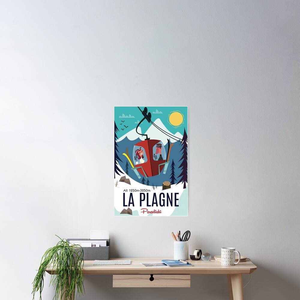 "La Plagne poster" Poster for Sale by GAGodel | Redbubble