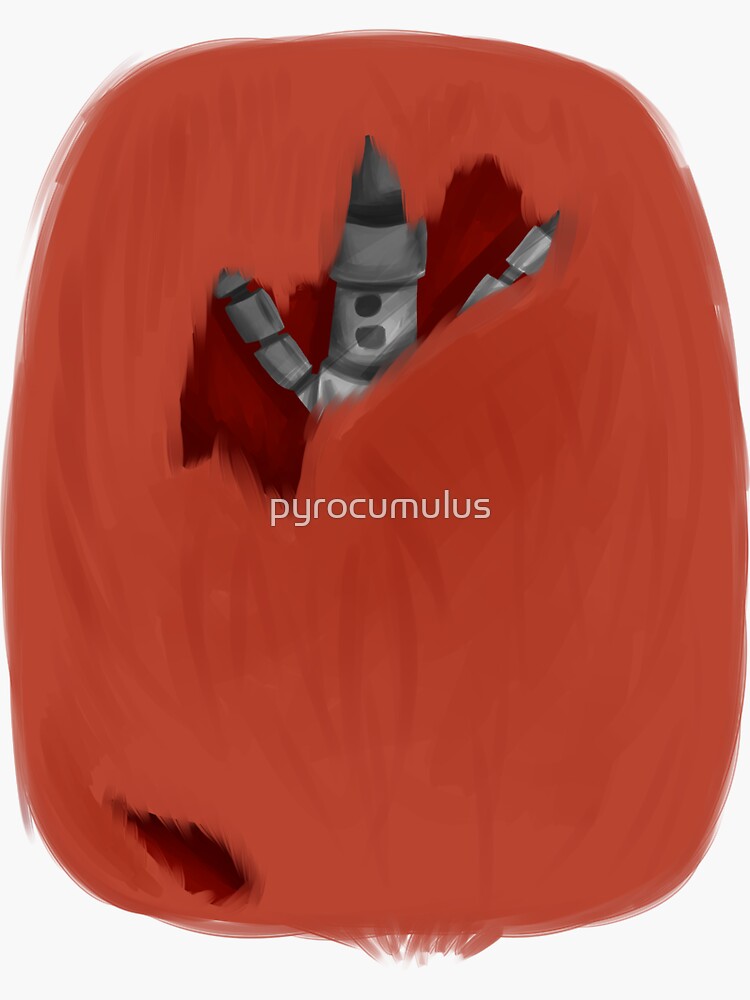 "Foxy's stomach" Sticker for Sale by pyrocumulus | Redbubble