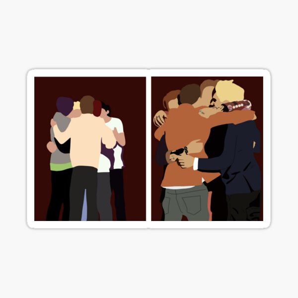 "First and last hug" Sticker for Sale by Habit-stickers | Redbubble