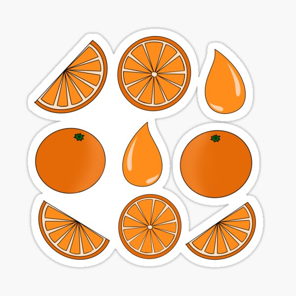 Pegatina «Paquete de pegatinas naranjas (fondo blanco)» de Shoomoodle ...