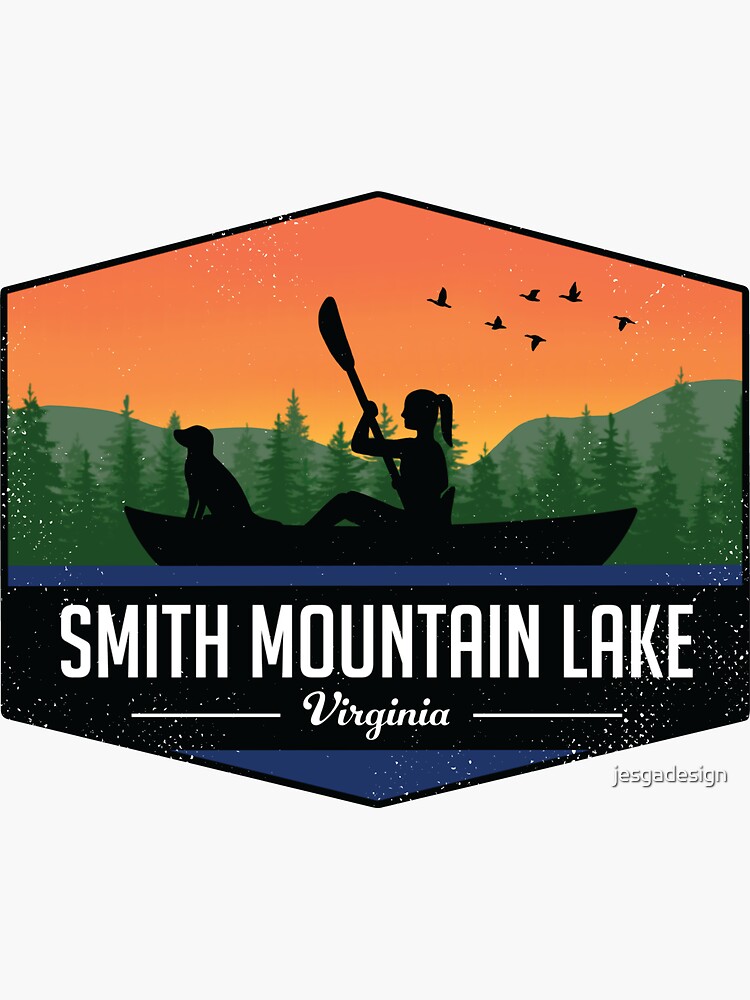 "Smith Mountain Lake Canoe" Sticker for Sale by jesgadesign | Redbubble
