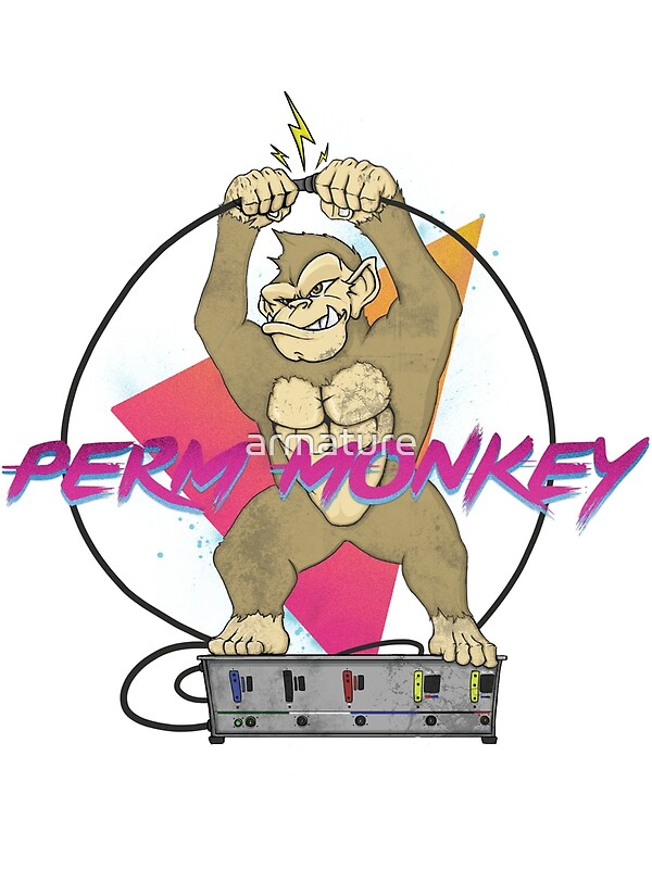 "Perm Monkey" by armature | Redbubble