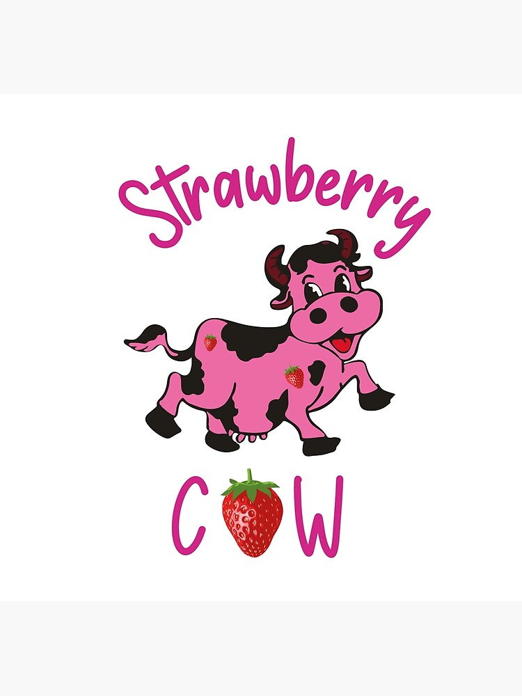 "Strawberry cow, Funny cow design, little pink cow" Poster for Sale by ...