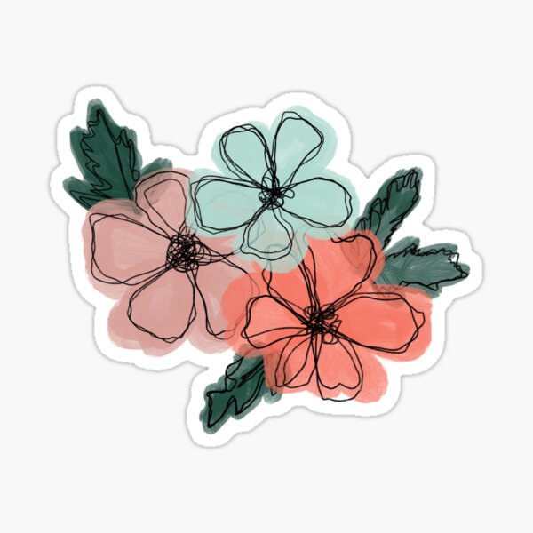 "flowers" Sticker for Sale by MaddieRenee | Redbubble