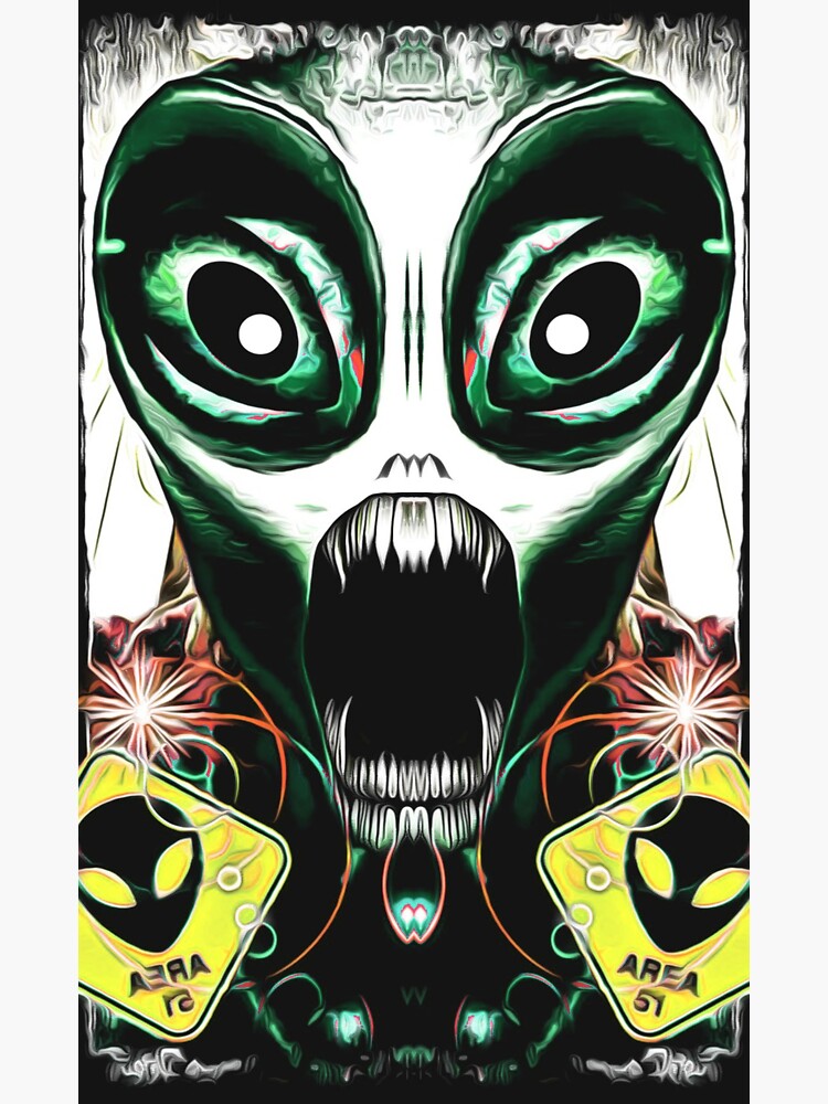 "Baz the alien" Sticker by MUTANTMILITIA | Redbubble