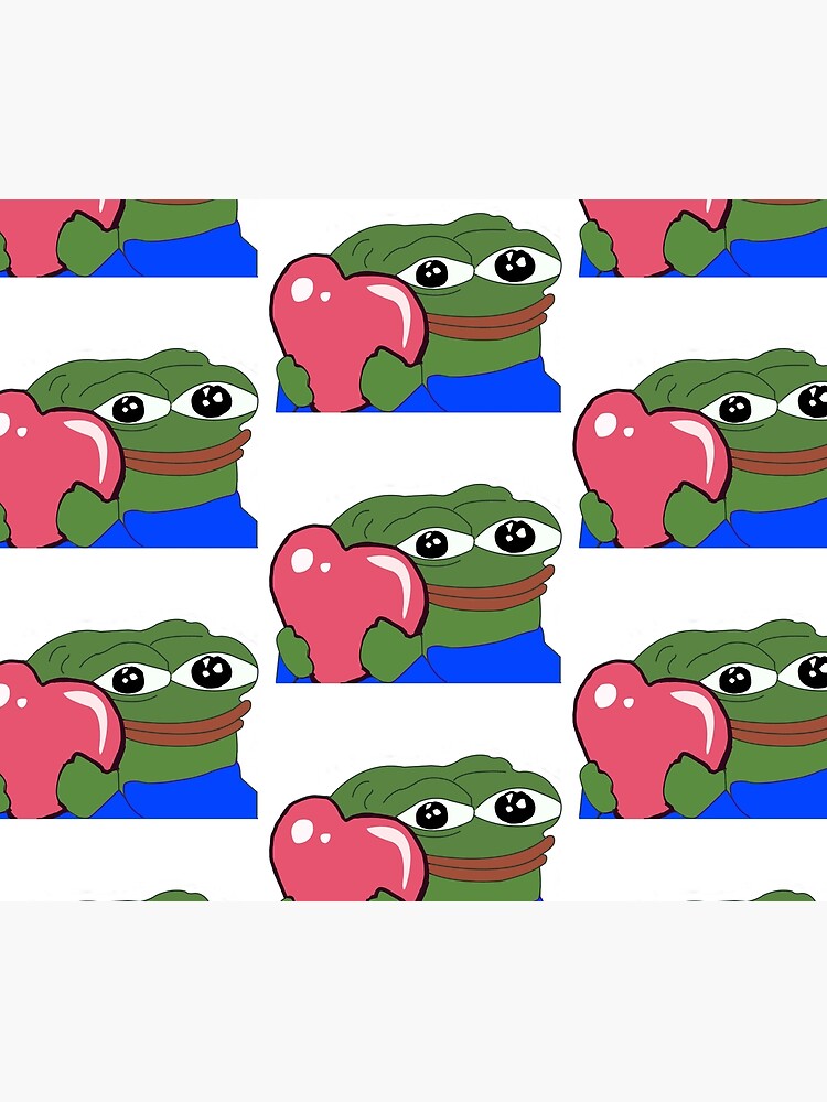 "Peepo Herz Pepe Liebe" Fleecedecke von Thundersome | Redbubble