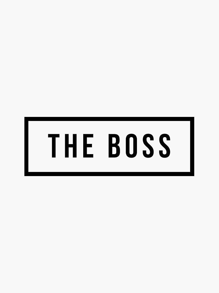 "The Boss" Sticker for Sale by Hann174 | Redbubble