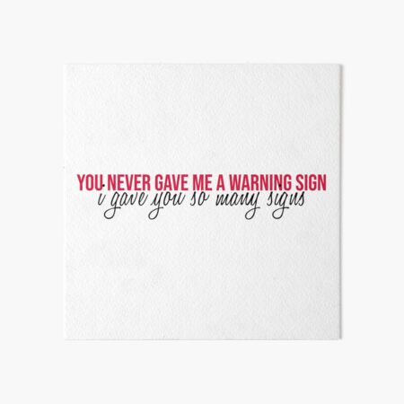 "exile warning signs" Art Board Print by emma-johnston | Redbubble