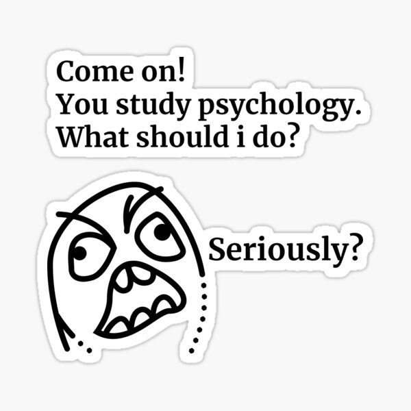 "Psychological Advice" Sticker for Sale by PsycheStore | Redbubble