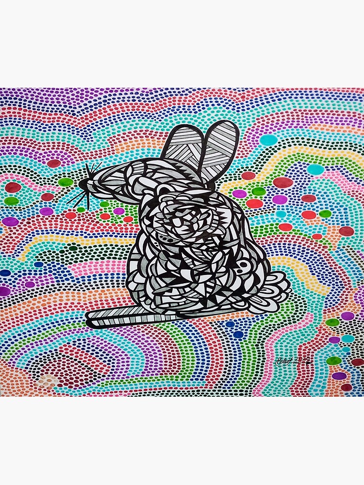 "Funky Rabbit" Poster for Sale by Pjohnstonesart | Redbubble