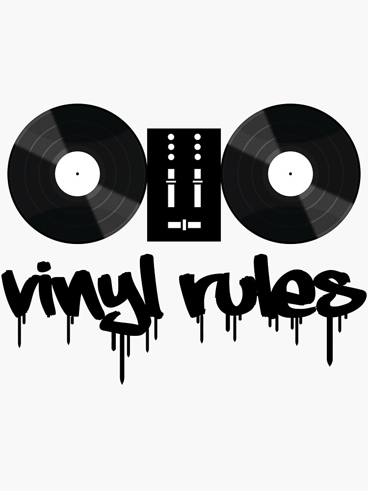 "Vinyl Rules" Sticker by raneman | Redbubble
