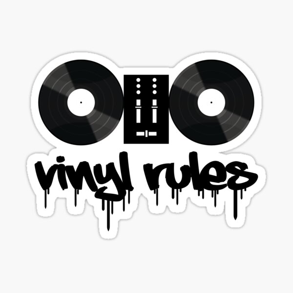 "Vinyl Rules" Sticker by raneman | Redbubble