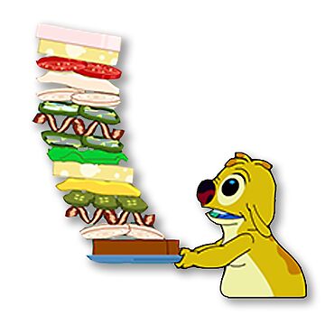 "experiment 625 sandwich stacker!" Sticker for Sale by angersandwich ...