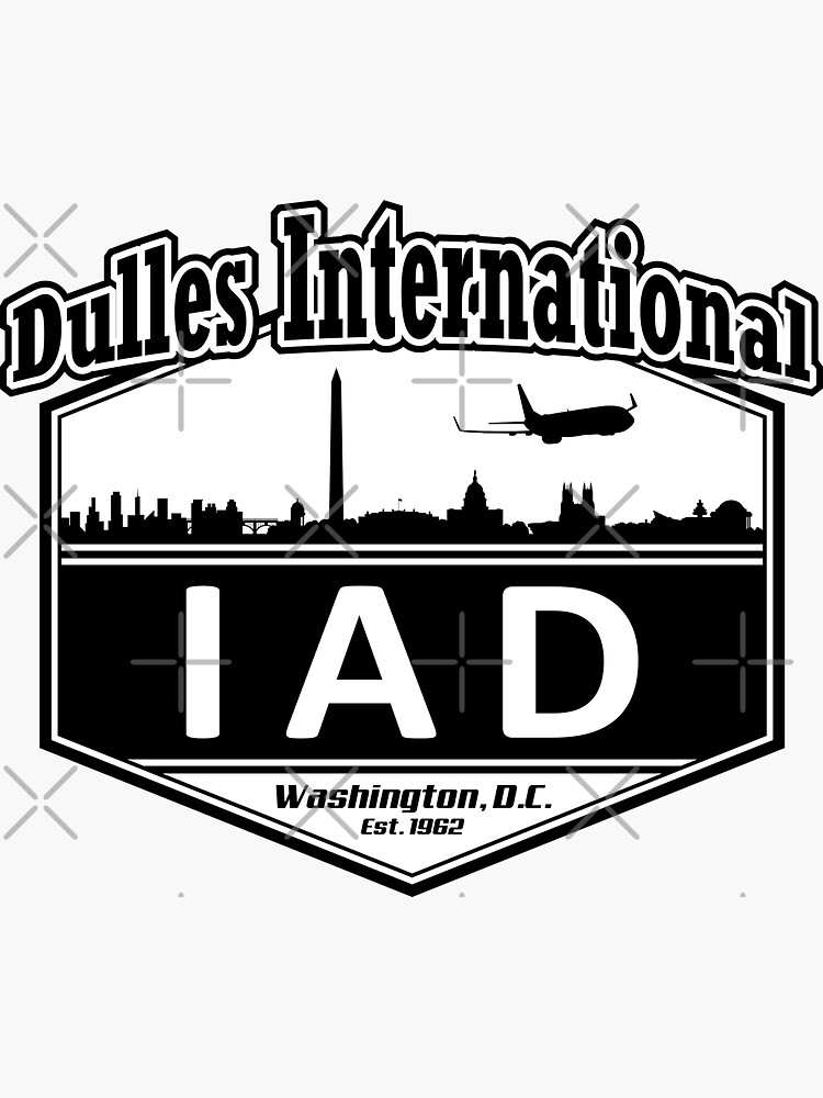 "Washington Dulles International Airport Code" Sticker for Sale by ...