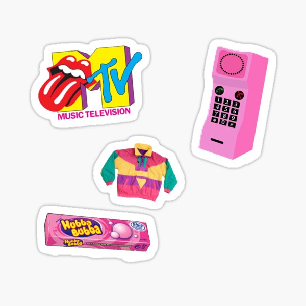 "retro 90s aesthetic pack x4" Sticker by coombsella | Redbubble