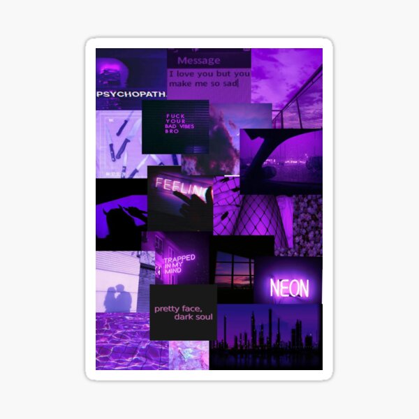 "Aesthetic Purple Collage" Sticker by BlackOpalDesign | Redbubble