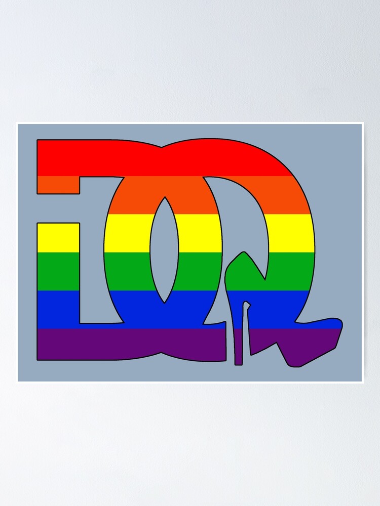 "DQ rainbow logo" Poster by rlnielsen4 | Redbubble