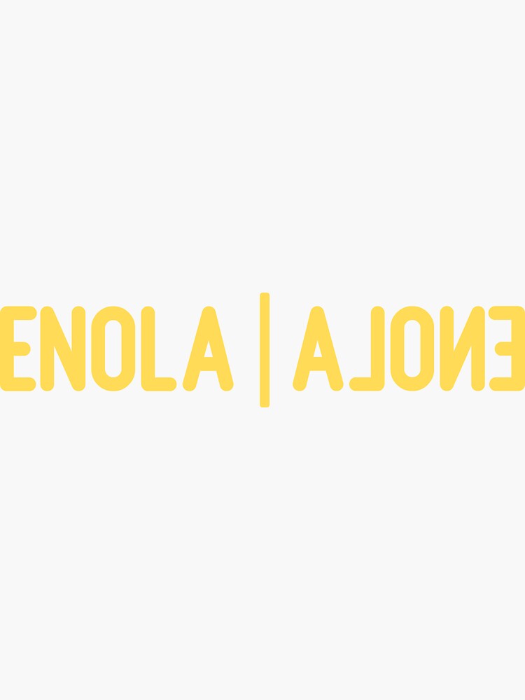 "Enola Alone 2, mustard" Sticker for Sale by perezzzoso | Redbubble