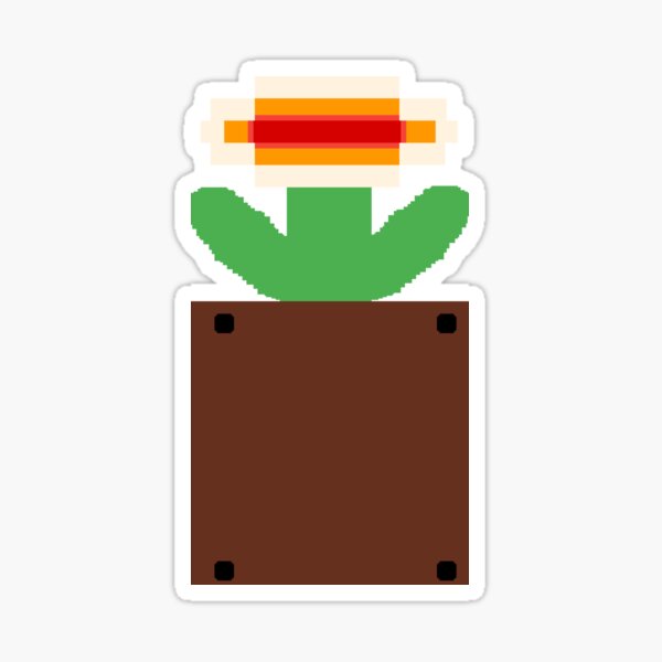 "Fire Flower Pixel Art" Sticker for Sale by elevko | Redbubble