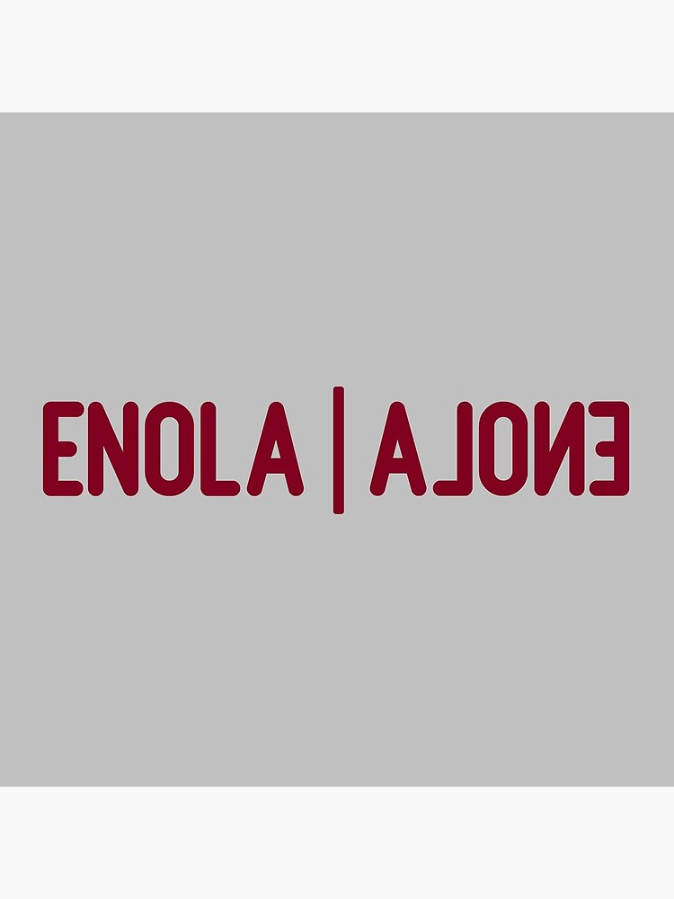 "Enola Alone 2, burgundy" Poster for Sale by perezzzoso | Redbubble