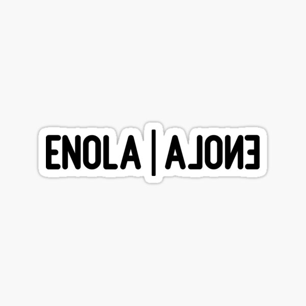 "Enola Alone 2, black" Sticker for Sale by perezzzoso | Redbubble