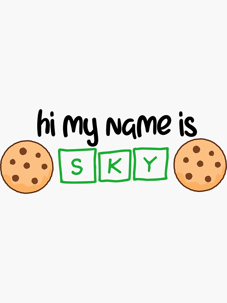 "Hi my name is Sky " Sticker by emma-michal | Redbubble