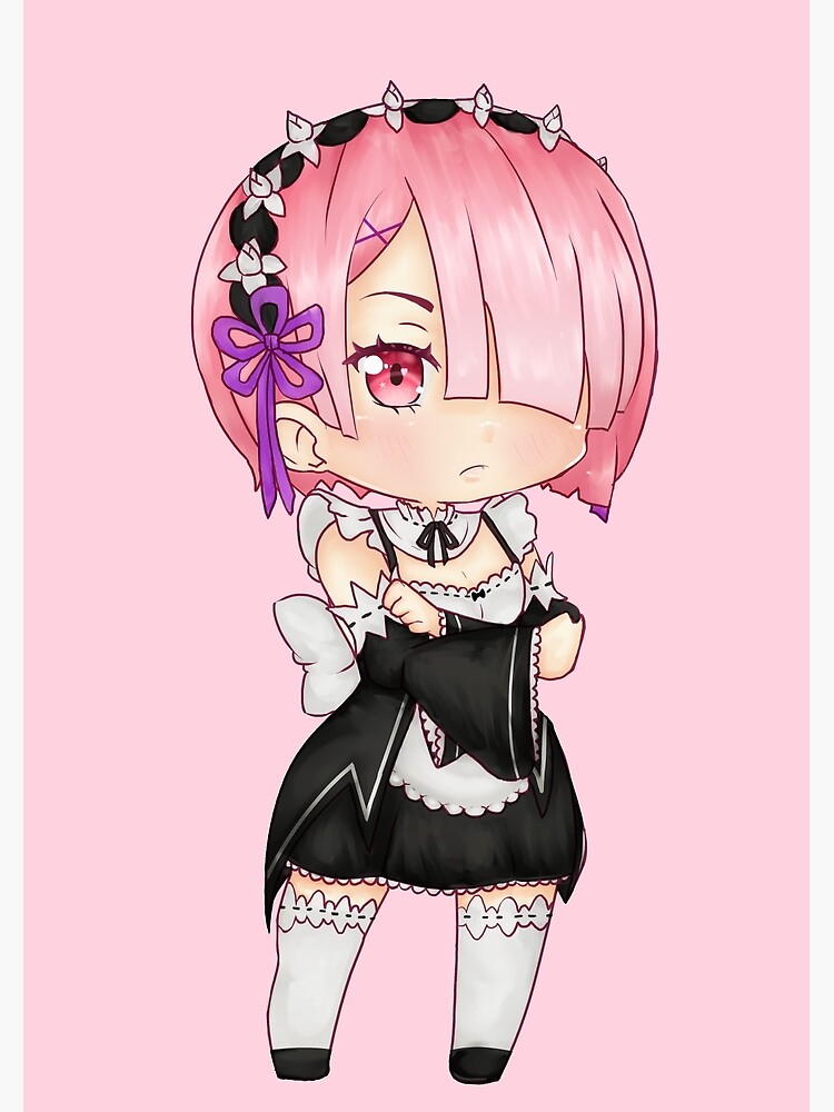 "Re:Zero Chibi Ram" Poster by KatSakuSaku | Redbubble