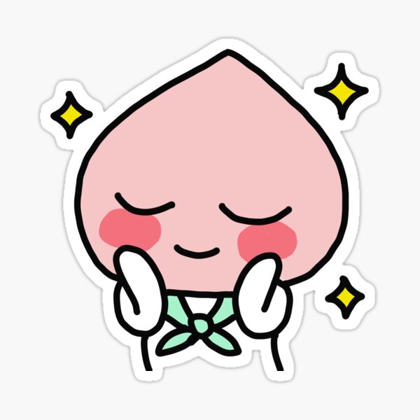 "Kawaii Peach Aesthetic" Sticker by Celestialbujo | Redbubble