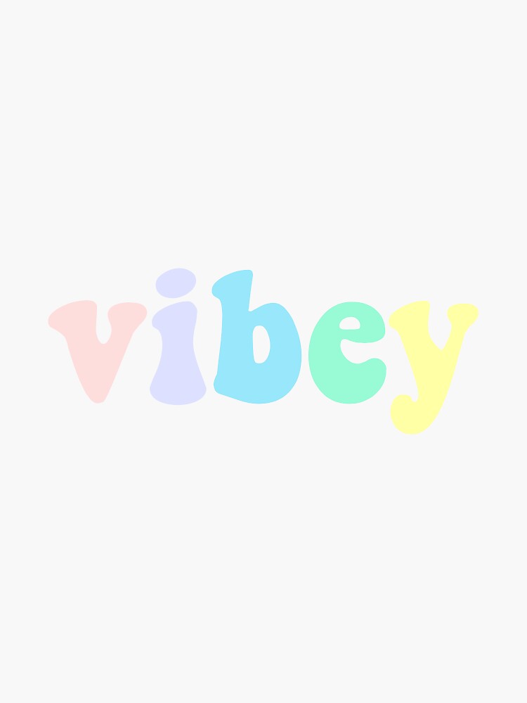 "vibey sticker pastel " Sticker by AvaJackman | Redbubble