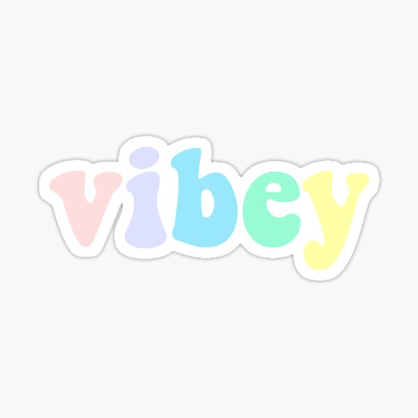 "vibey sticker pastel " Sticker by AvaJackman | Redbubble