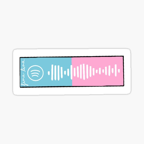 "Fine Line Spotify Code" Sticker by PositivityAve | Redbubble