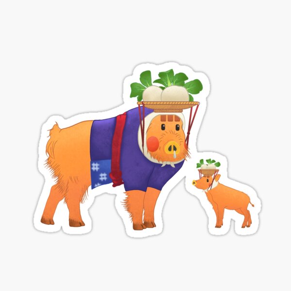 "Turnip Pig NPC" Sticker for Sale by r-mace-art | Redbubble