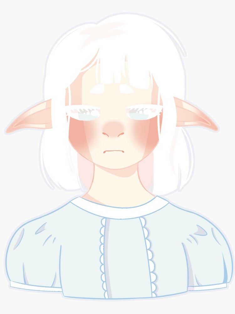 "Sad Elf Girl " Sticker by Antilly | Redbubble