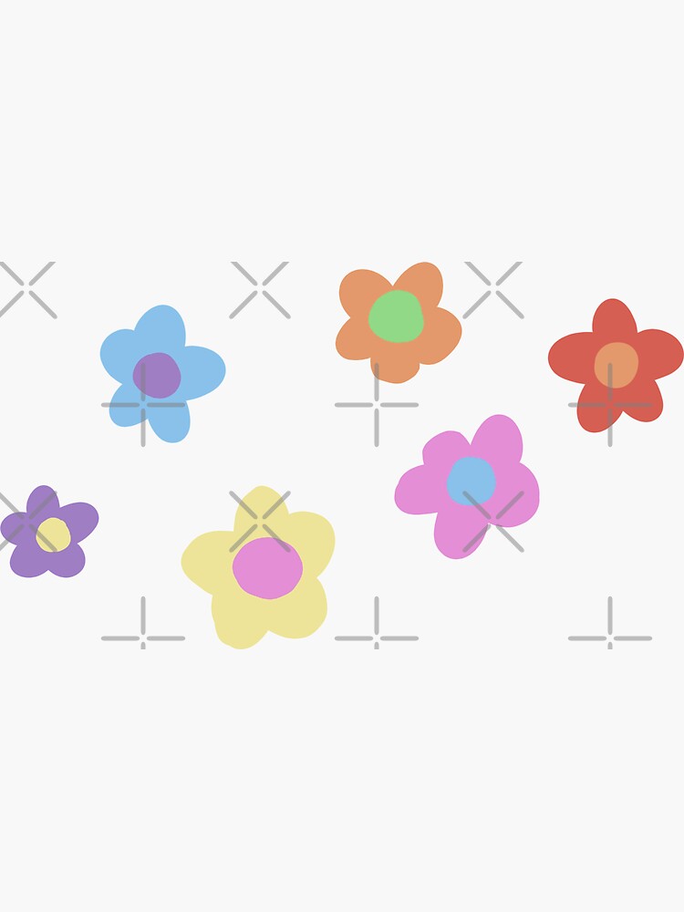 "Simple Kid Core Flower Pack" Sticker for Sale by SaltaCreates | Redbubble