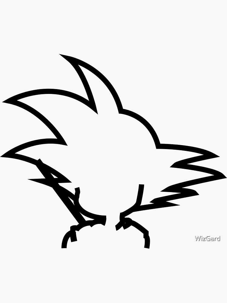 "Goku outline" Sticker for Sale by WizGard | Redbubble