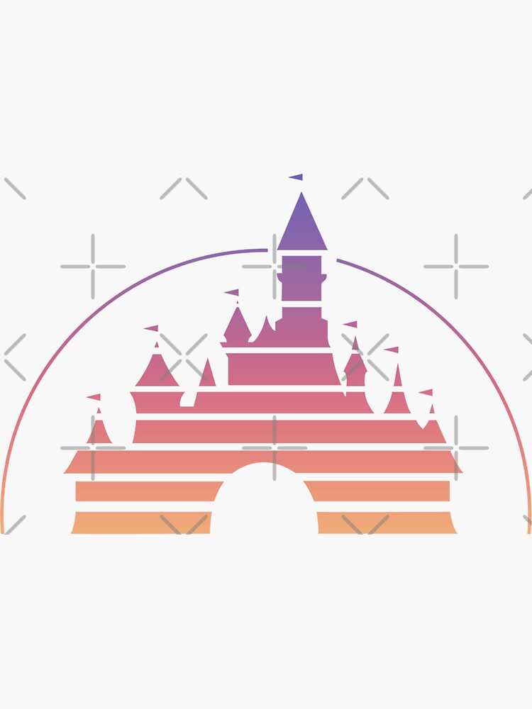 "Pastel Magic Kingdom Castle" Sticker for Sale by thegreenclock | Redbubble