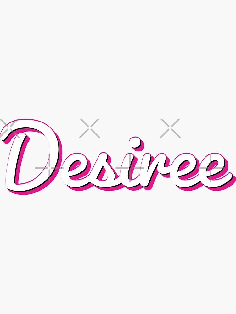 "Desiree" Sticker for Sale by 1PointlessPeach | Redbubble