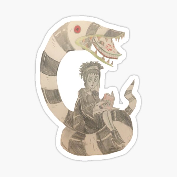 "lydia deetz and sandworm" Sticker by Pumpkin-Village | Redbubble