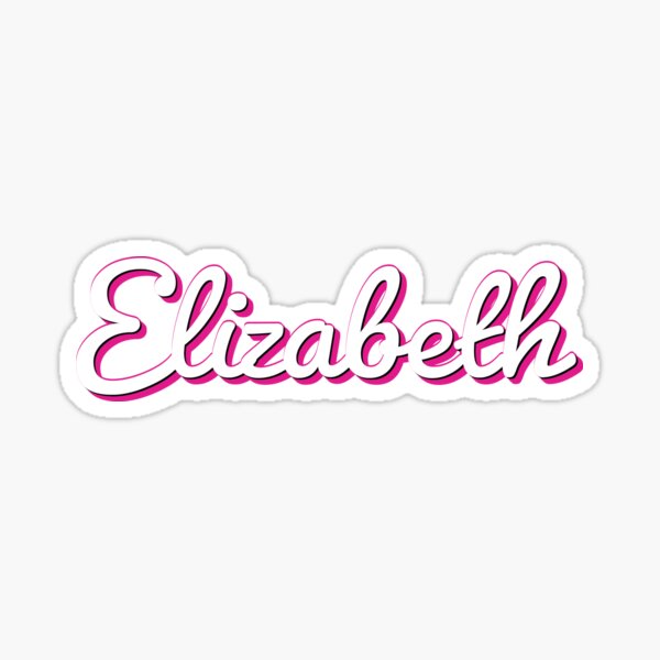 "Elizabeth" Sticker by 1PointlessPeach | Redbubble