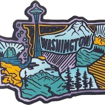 "Washington stickers" Sticker for Sale by aloha-designs | Redbubble